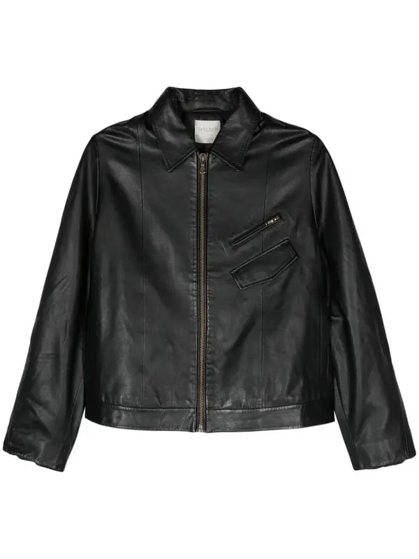 FORTE_FORTE Zip-up Leather Jacket