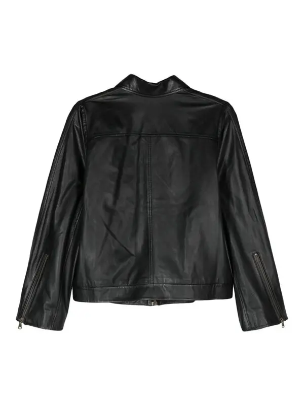 FORTE_FORTE Zip-up Leather Jacket