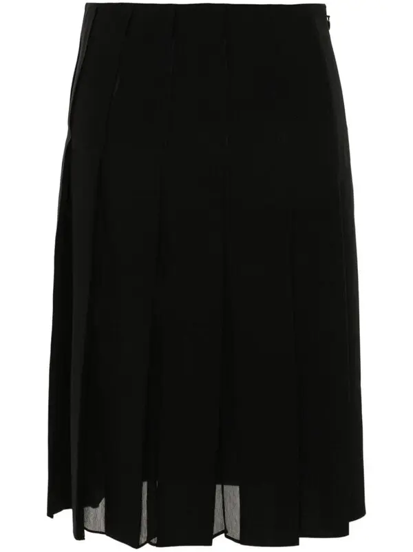 Marni Pleated Chiffon Midi Skirt