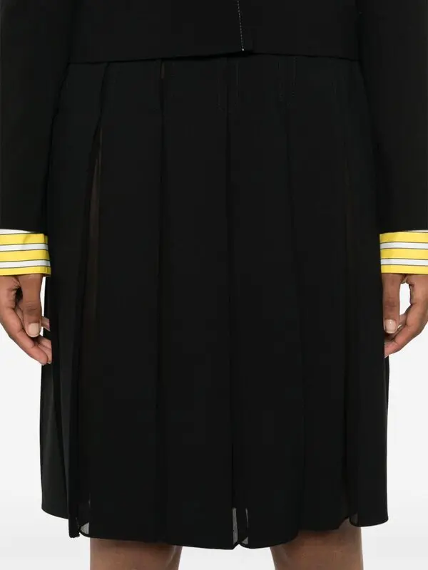 Marni Pleated Chiffon Midi Skirt