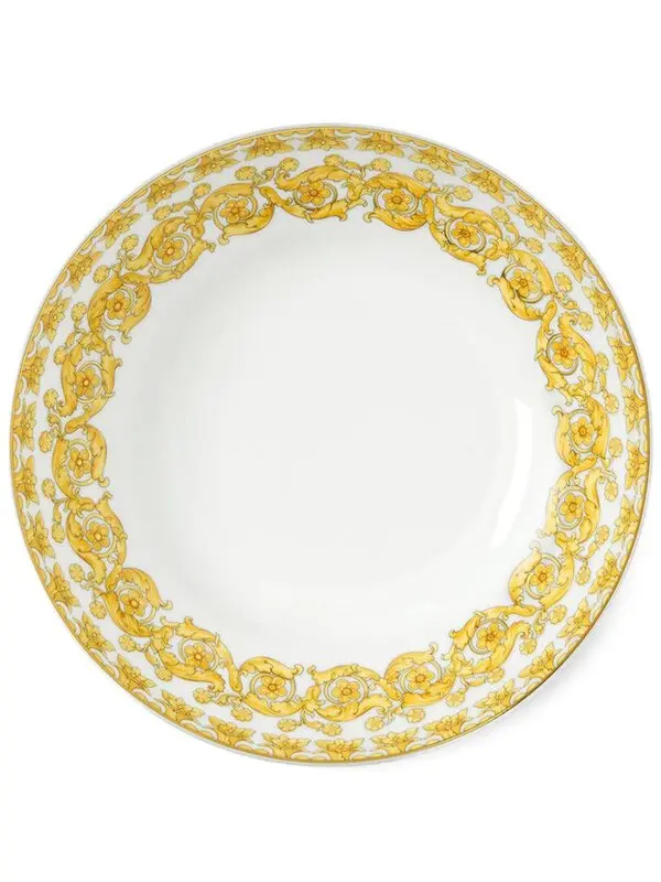 Versace Round Soup Plate - White