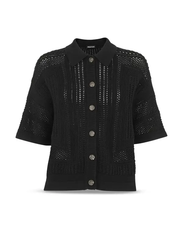 Whistles Crochet Knit Shirt