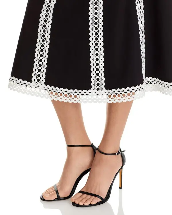 Misook A-line Skirt With Eyelet Trim