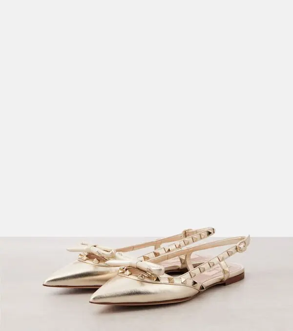 Valentino Garavani Rockstud Slingback Flats