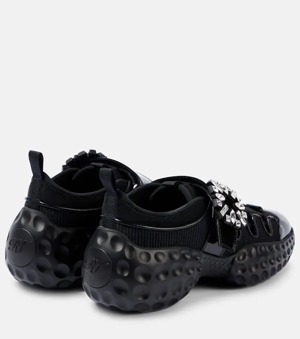 ROGER VIVIER Viv' Run Embellished Sneakers