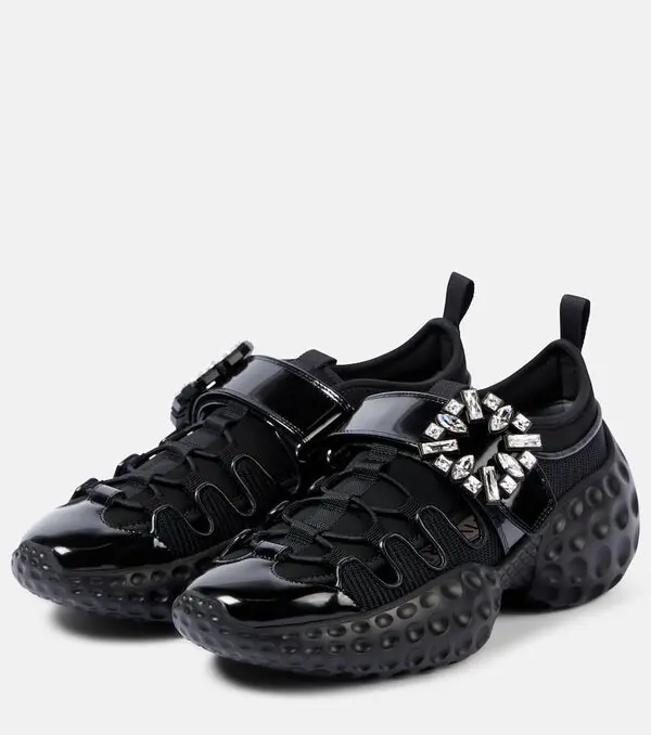 ROGER VIVIER Viv' Run Embellished Sneakers