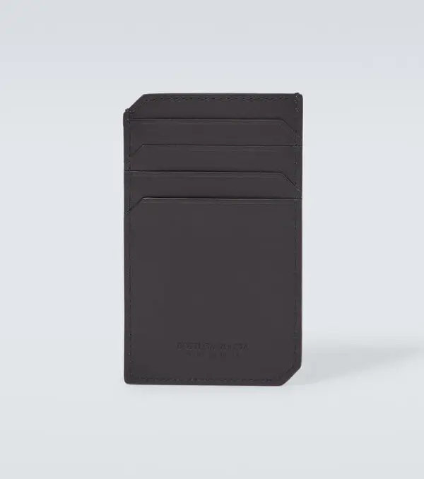 Bottega Veneta Intrecciato Leather Card Case - Black