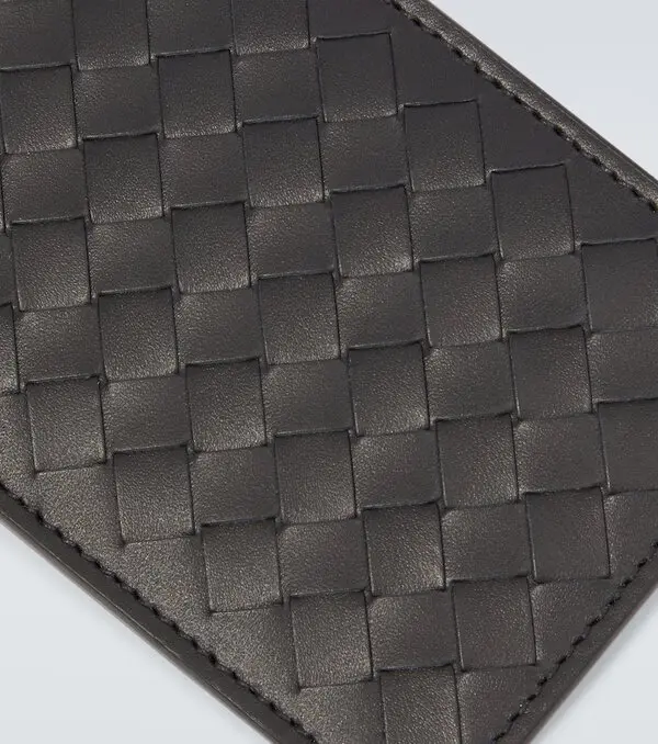Bottega Veneta Intrecciato Leather Card Case - Black