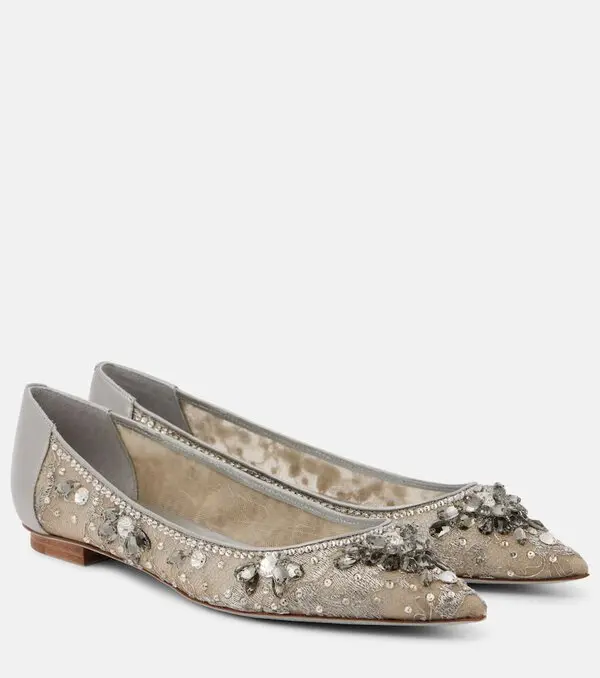 Rene Caovilla Embellished Ballet Flats