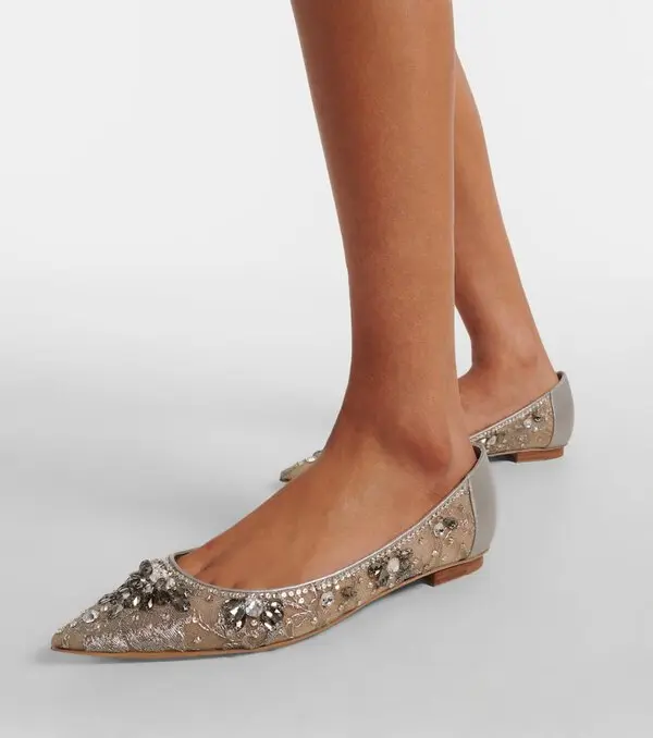 Rene Caovilla Embellished Ballet Flats