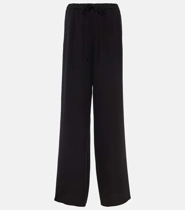 Valentino Garavani Cady Couture Wide-leg Pants - Black