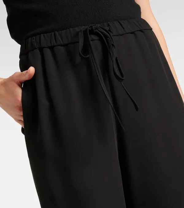 Valentino Garavani Cady Couture Wide-leg Pants - Black
