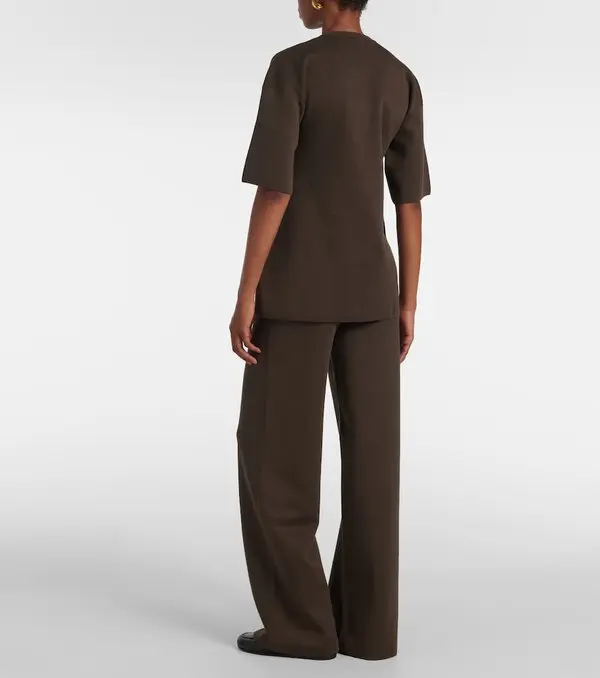 FFORME Dwyn Wool And Cotton-blend T-shirt