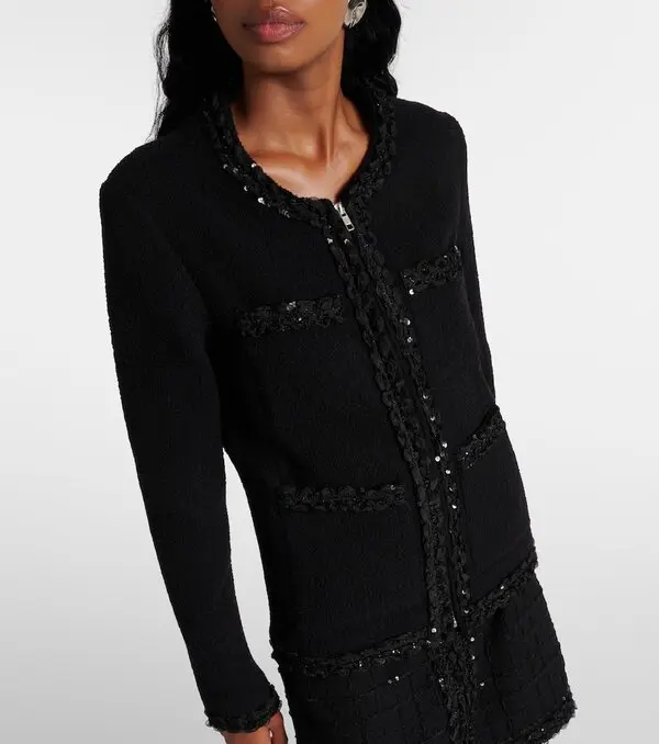 Giambattista Valli Sequined Wool-blend Jacket