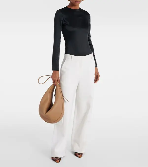 Khaite Vlad Satin Cady Top - Black