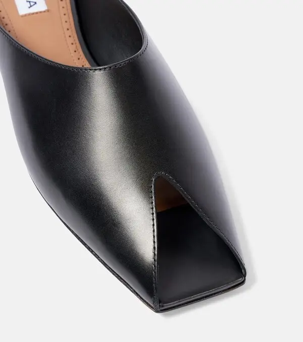 Alaïa Spike Leather Mules - Black