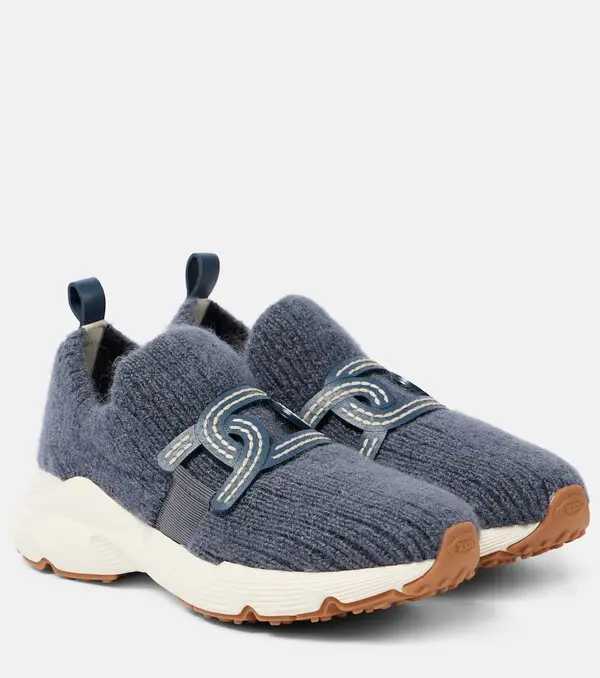 TOD'S Kate Knitted Sneakers - Blue