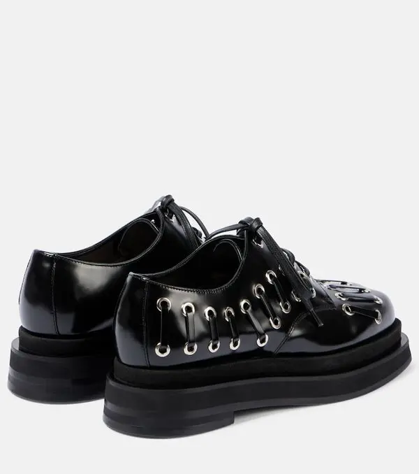 Simone Rocha Heart Toe Leather Platform Brogues