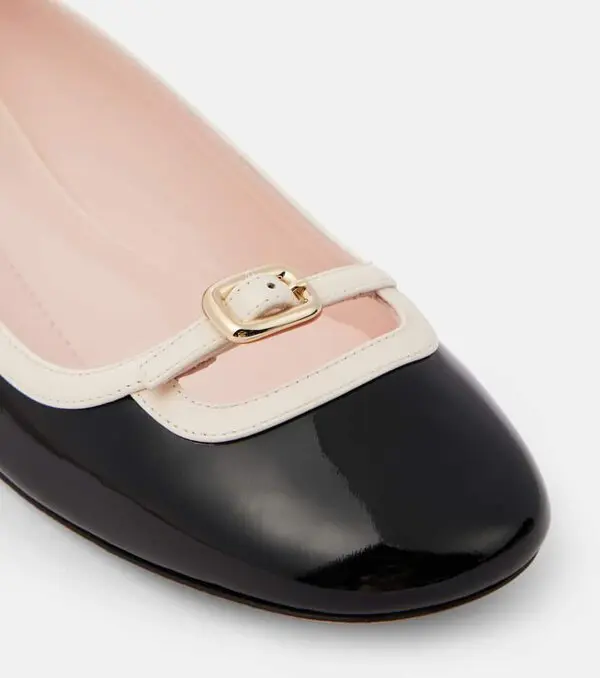 ROGER VIVIER Viv' Podium Ballet Flats - Black