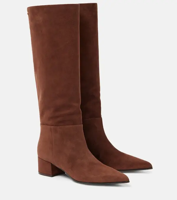GIANVITO ROSSI 45 Suede Knee-high Boots - Brown