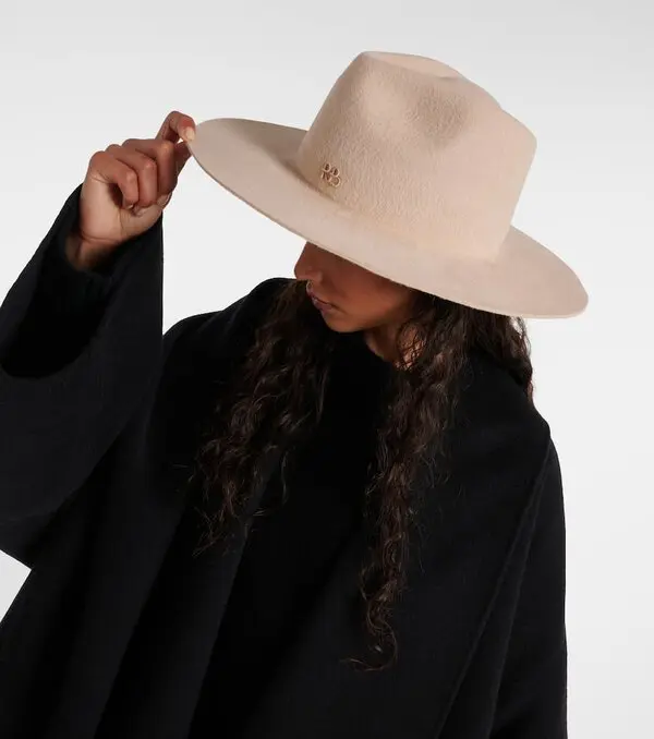 Ruslan Baginskiy Embellished Shearling Fedora