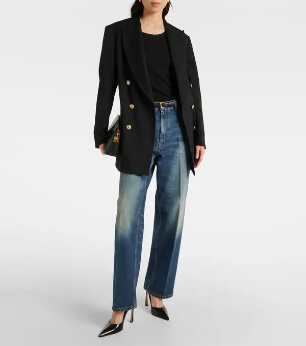 Victoria Beckham Low-rise Straight Jeans - Blue