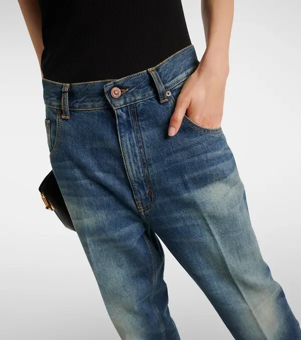 Victoria Beckham Low-rise Straight Jeans - Blue