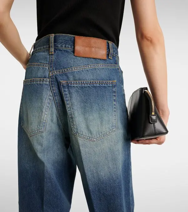 Victoria Beckham Low-rise Straight Jeans - Blue