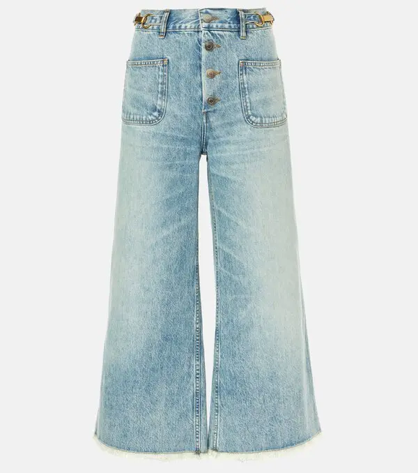 Stella McCartney High-rise Cropped Flare Jeans - Blue