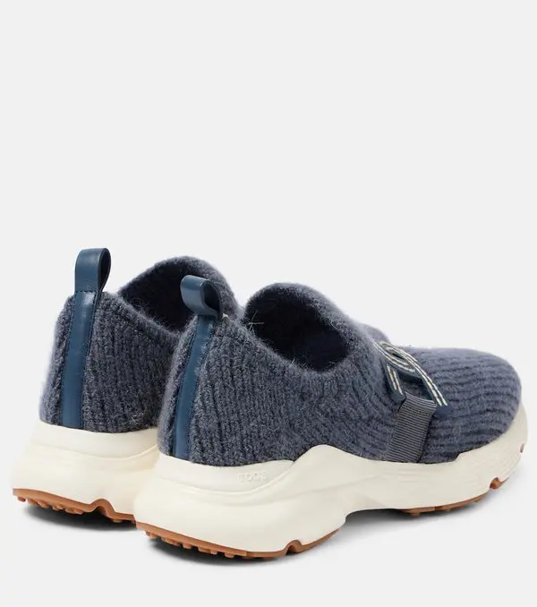 TOD'S Kate Knitted Sneakers Grigio Brooklyn - Blue