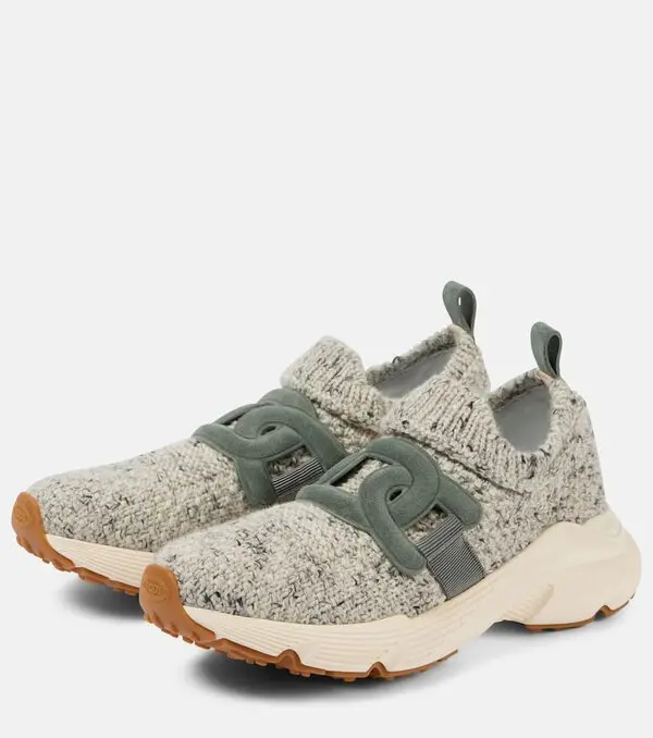 TOD'S Kate Knitted Sneakers - Grey