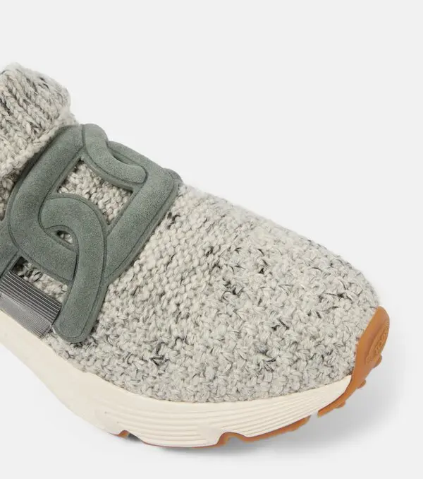 TOD'S Kate Knitted Sneakers - Grey