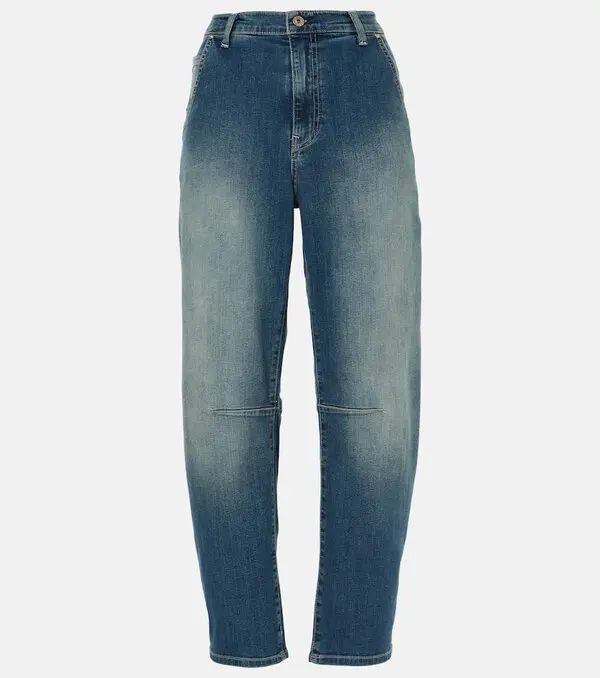 Ag High-rise Barrel-leg Jeans