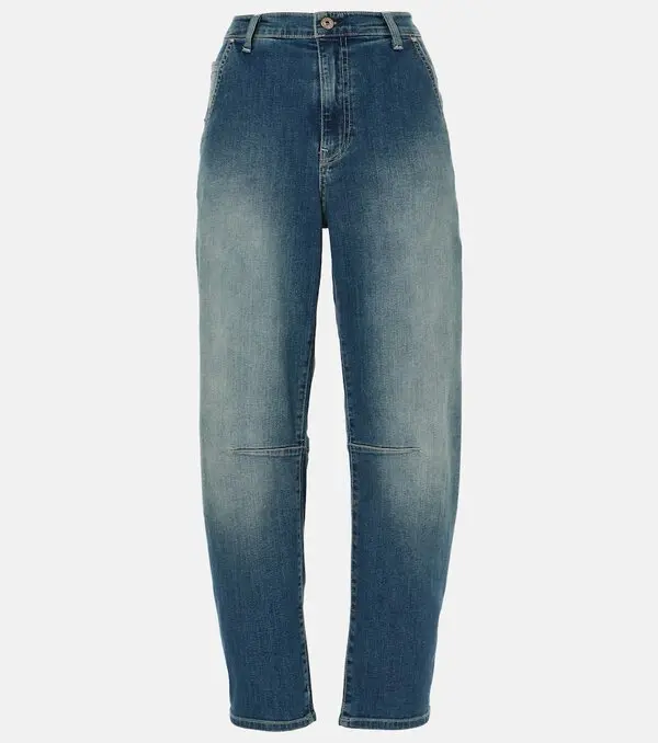 Ag High-rise Barrel-leg Jeans