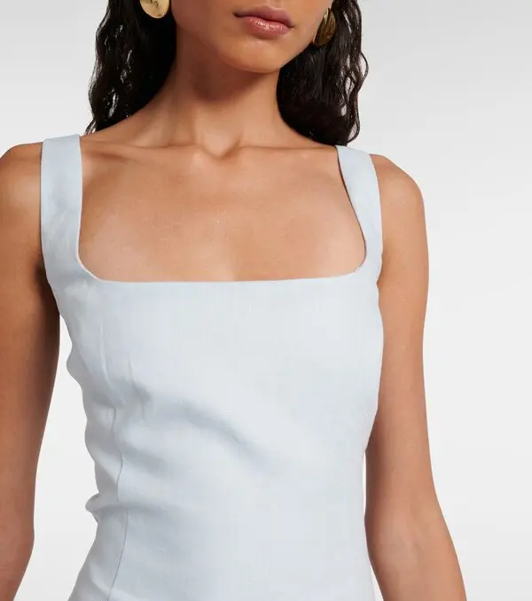 SIR. Iris Tie Mini Dress - Blue