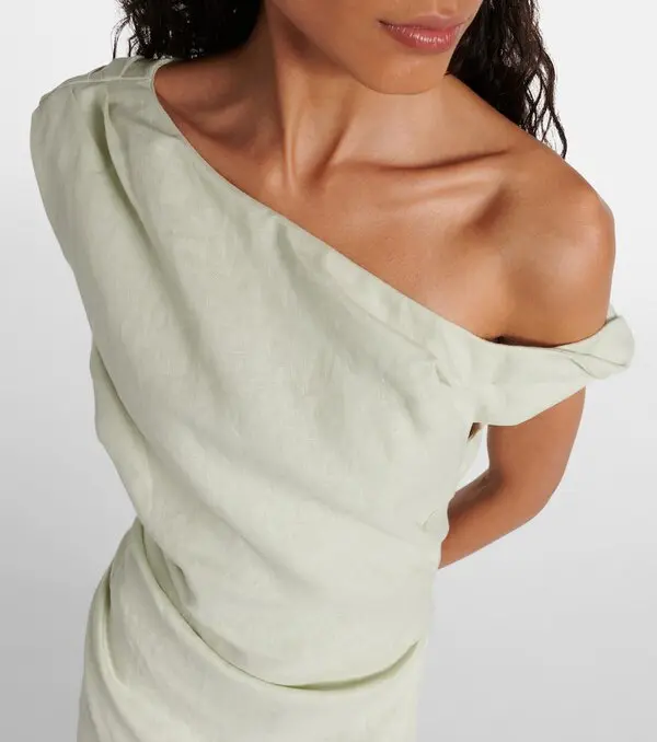 Sir. Iris Twist Linen Minidress In Beige - 20% Off | Editorialist