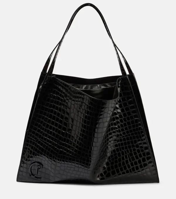 CHRISTIAN LOUBOUTIN Le 54 Croc-effect Leather Shoulder Bag
