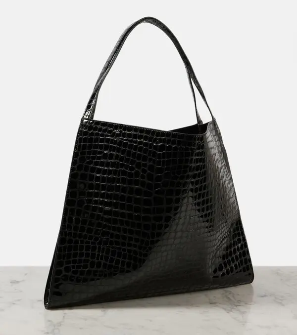 CHRISTIAN LOUBOUTIN Le 54 Croc-effect Leather Shoulder Bag