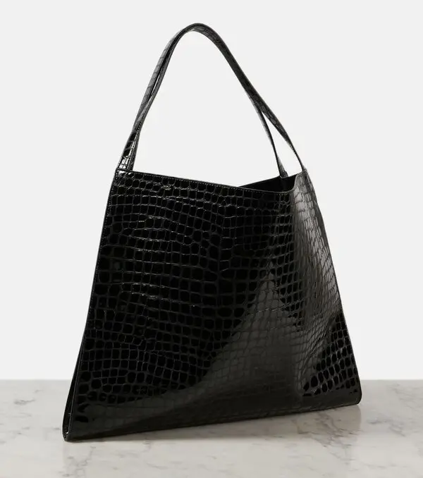 CHRISTIAN LOUBOUTIN Le 54 Croc-effect Leather Shoulder Bag