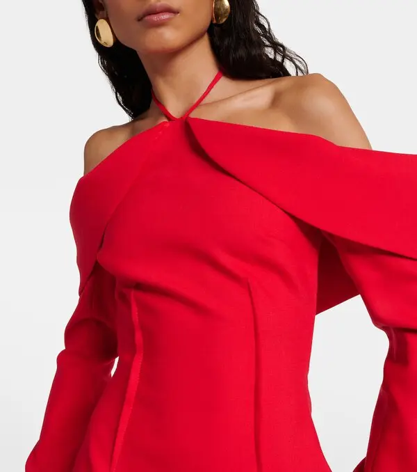 David Koma Wool-blend Minidress