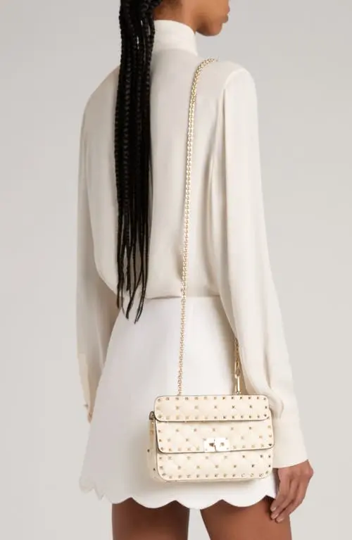 Valentino Garavani Rockstud Spike Shoulder Bag - Light Ivory
