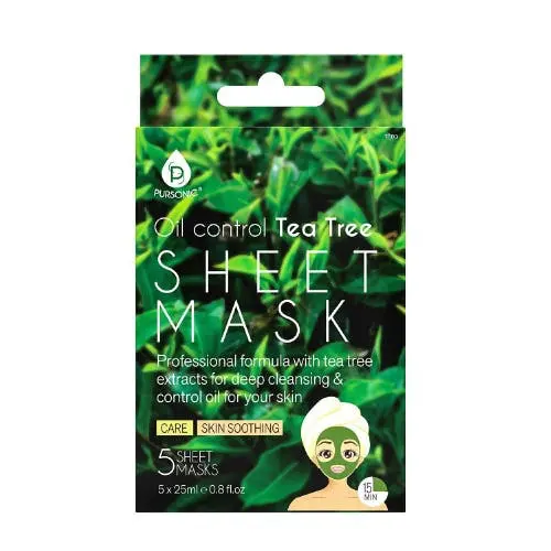 PURSONIC Oil Control Tea Tree Sheet Mask - Green