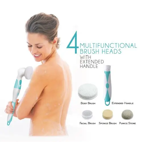 PURSONIC Face & Body Brush With Extended Handle