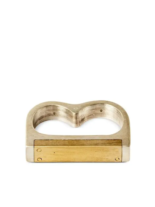 PARTS OF FOUR Plate Double Ring - Silver