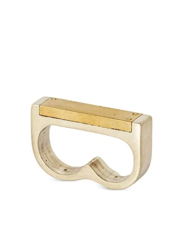PARTS OF FOUR Plate Double Ring - Silver