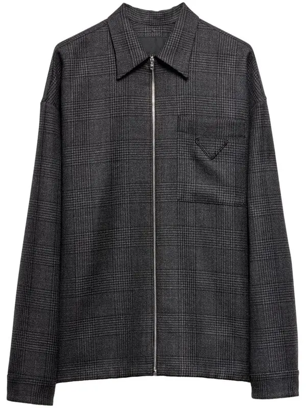 Prada Zip-fastening Wool Shirt