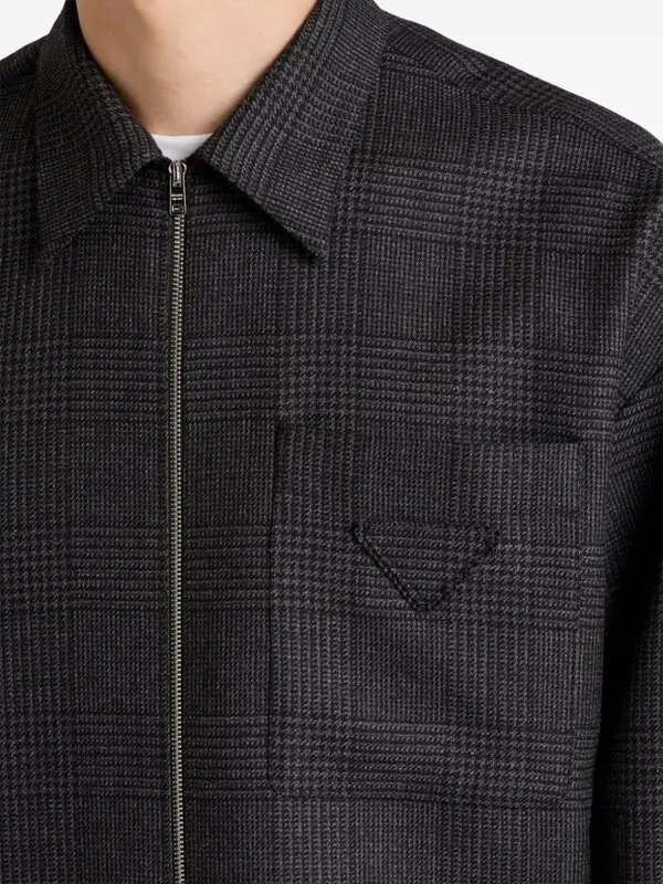 Prada Zip-fastening Wool Shirt