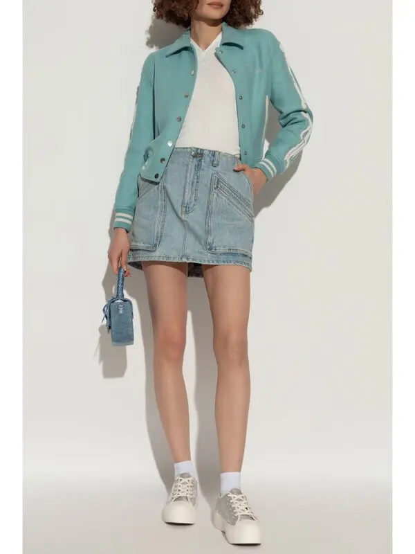 Amiri Cargo Denim Skirt