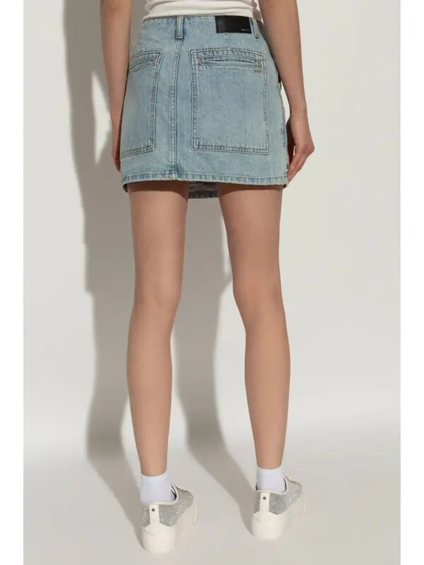 Amiri Cargo Denim Skirt