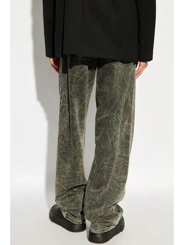 MAISON MARGIELA Crinkled Straight Leg Jeans